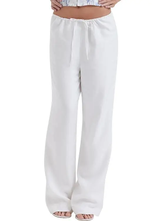 House Of Cb Cleo Drawstring Trousers - White