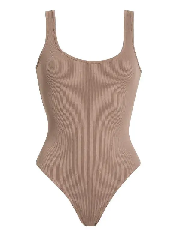 L'Agence Nica Scoop Neck Tank Bodysuit - Cardamom