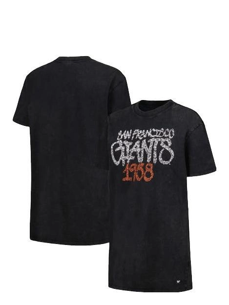 THE WILD COLLECTIVE San Francisco Giants T-shirt Dress - Black