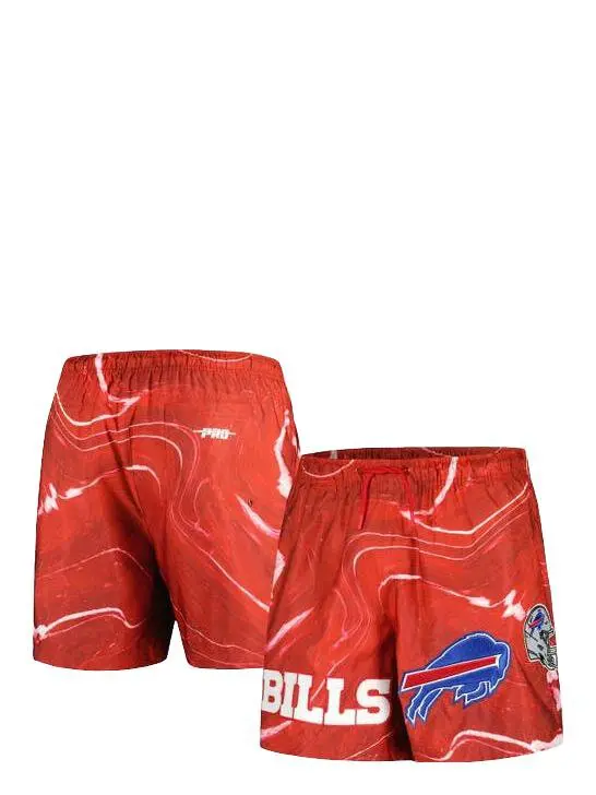 PRO STANDARD Buffalo Bills Allover Marble Print Shorts - Red