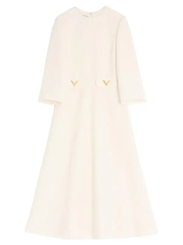 Valentino Garavani Crepe Couture Midi Dress - Ivory