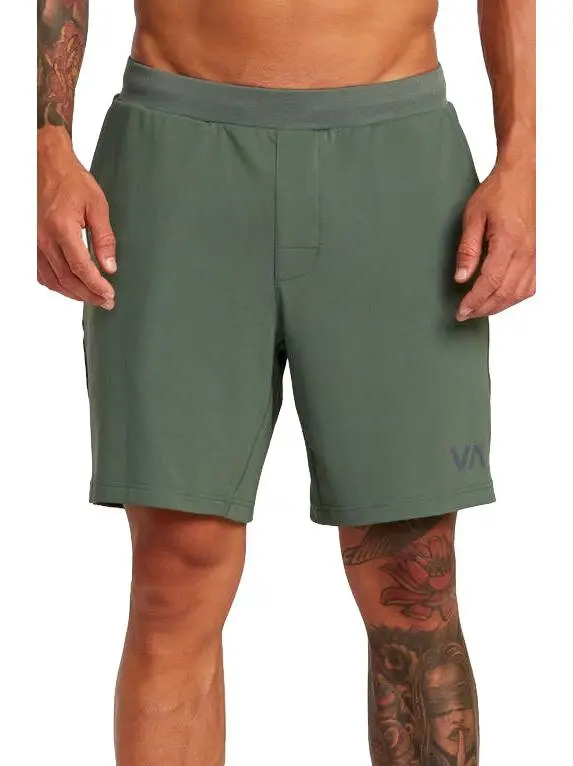 Rvca Trainer Athletic Shorts - Dark Cactus