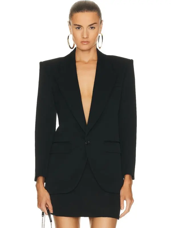 Saint Laurent Single Button Blazer - Noir