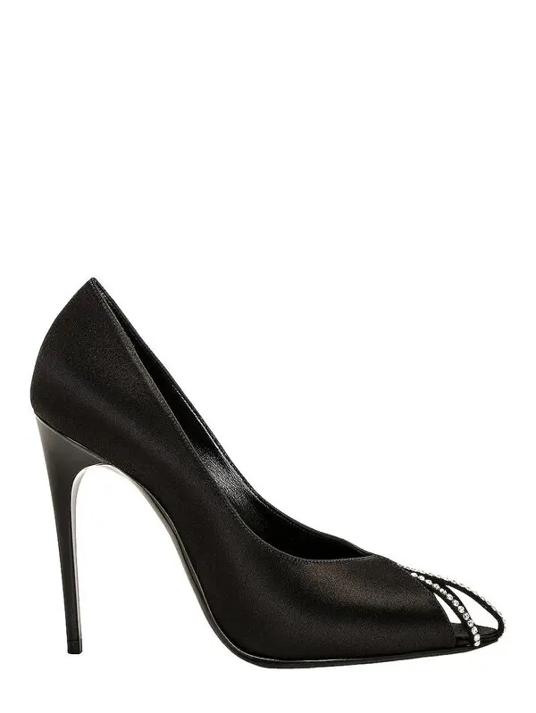 Saint Laurent Alix Pump - Nero & Silver