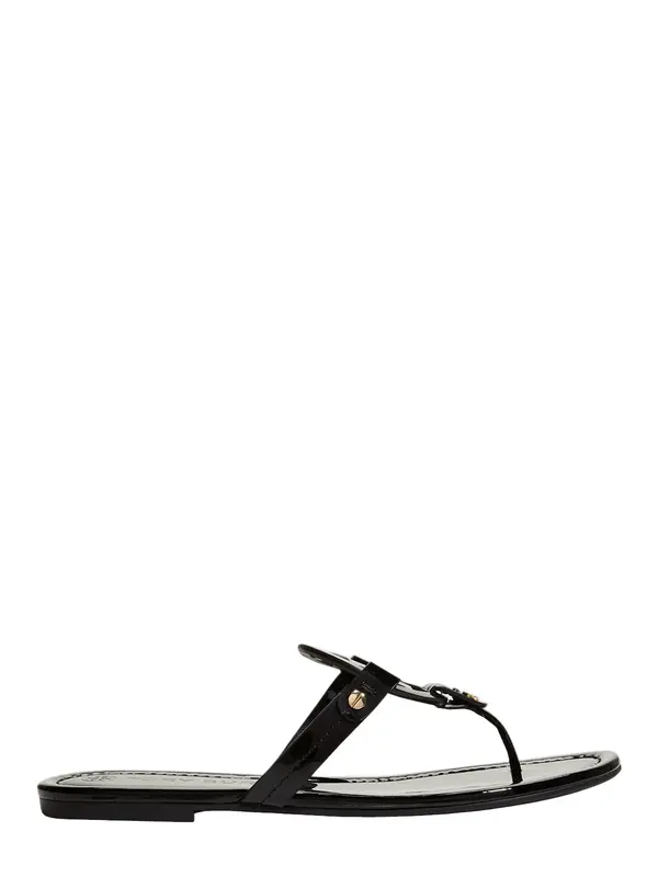 Tory Burch Miller Patent Leather Sandals - Black