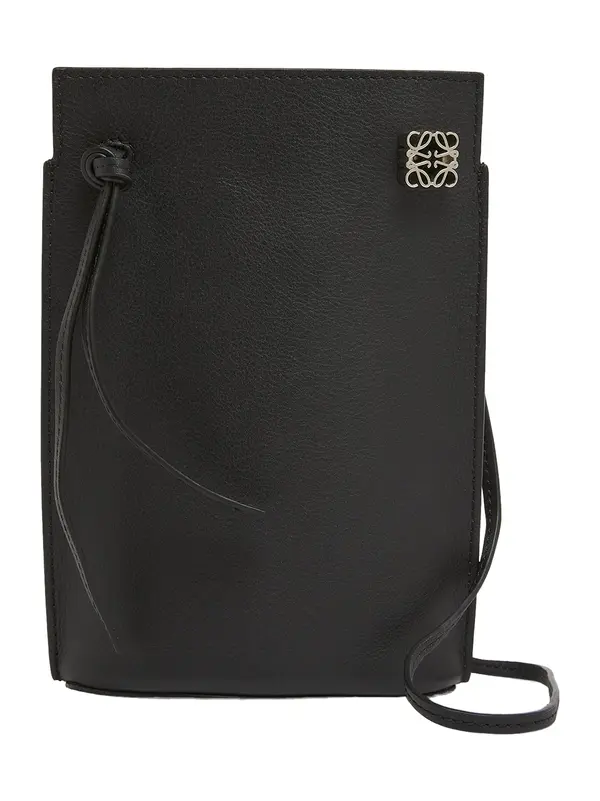 Loewe Dice Pocket In Leather With Strap - Black