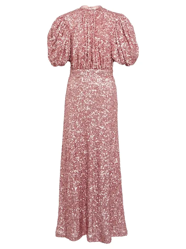 ROTATE BY BIRGER CHRISTENSEN Sequined Maxi Dress - Pink