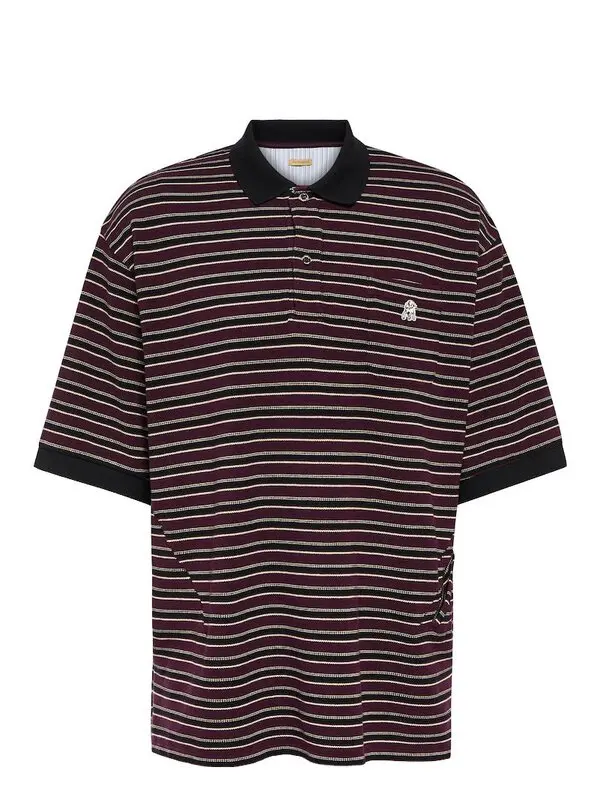 Undercover Striped Cotton Polo Shirt - Multicoloured