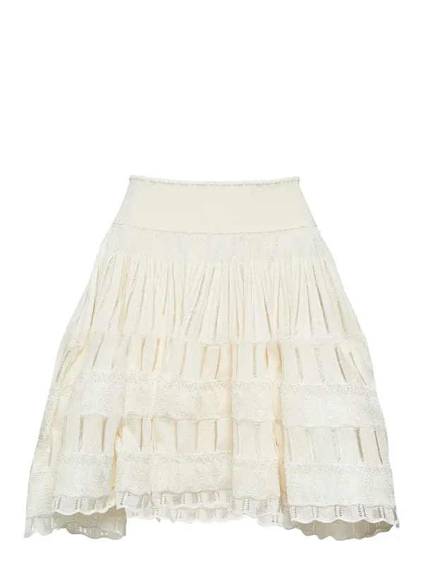 Alaïa Crinoline Mini Skirt - Beige