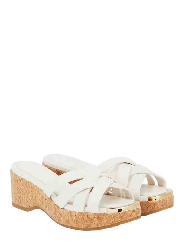 JIMMY CHOO Maribou 50 Leather Sandals - Brown