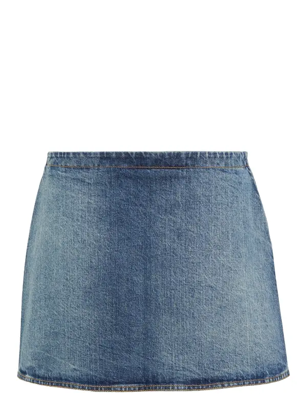 Alaïa Denim Mini Skirt - Blue