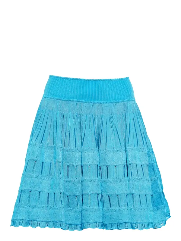 Alaïa Crinoline Miniskirt - Blue