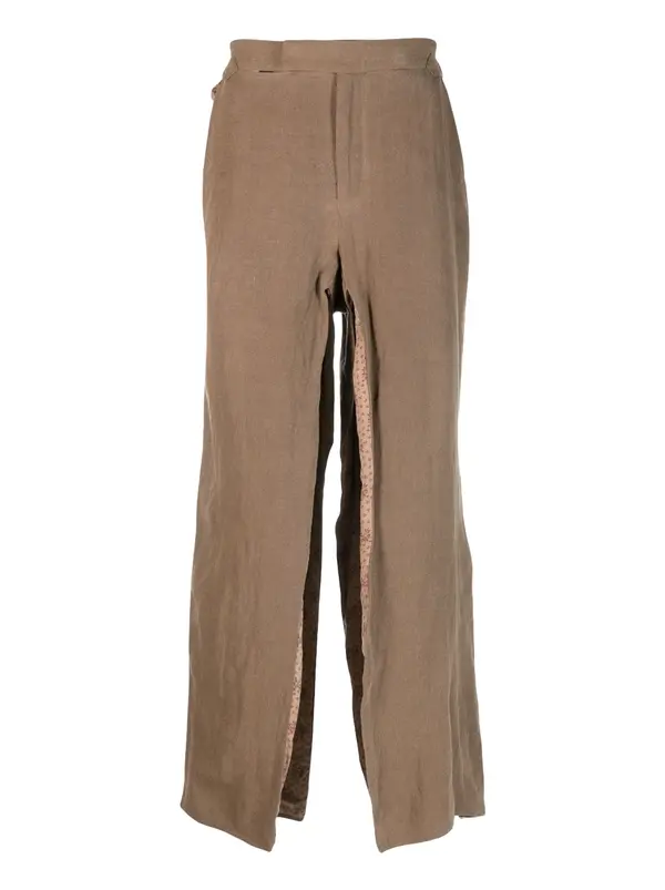 VIVIENNE WESTWOOD Side-slits Flared Trousers - Brown