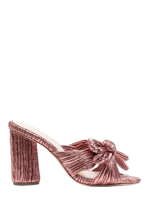 LOEFFLER RANDALL 100mm Penny Bow-detail Sandals - Pink