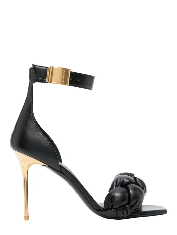 Balmain Logo-plaque Open-toe Sandals - Black