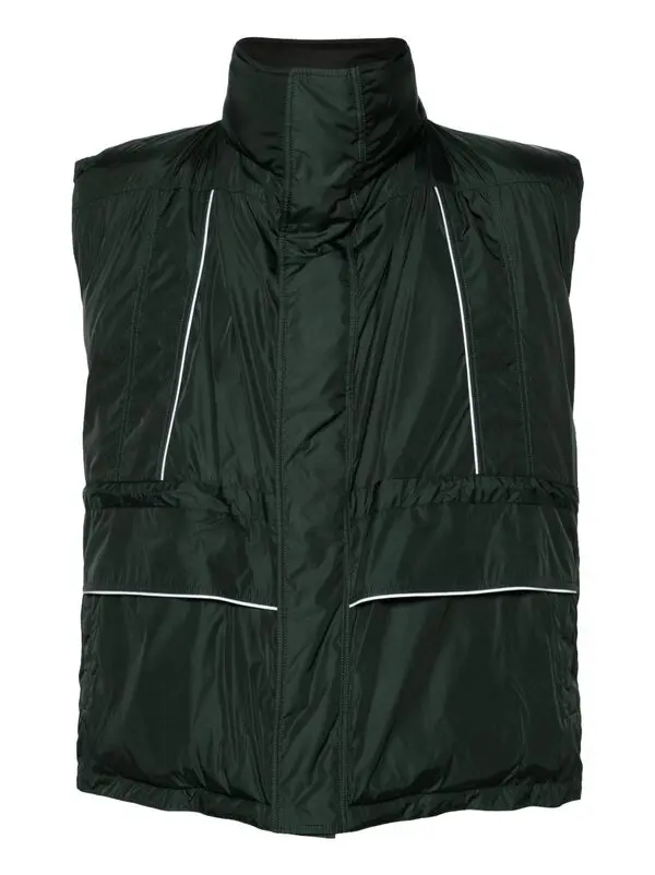 Balenciaga Logo-print Puffer Vest - Green