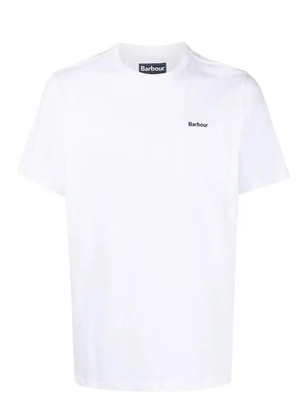 Barbour Logo-print Chest-pocket T-shirt - White