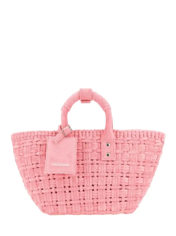 Balenciaga Xs Bistro Basket Tote - Pink
