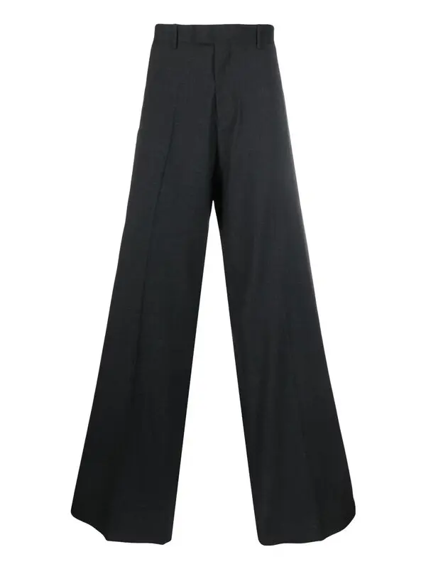 Raf Simons Mid-rise Wide-leg Trousers - Grey