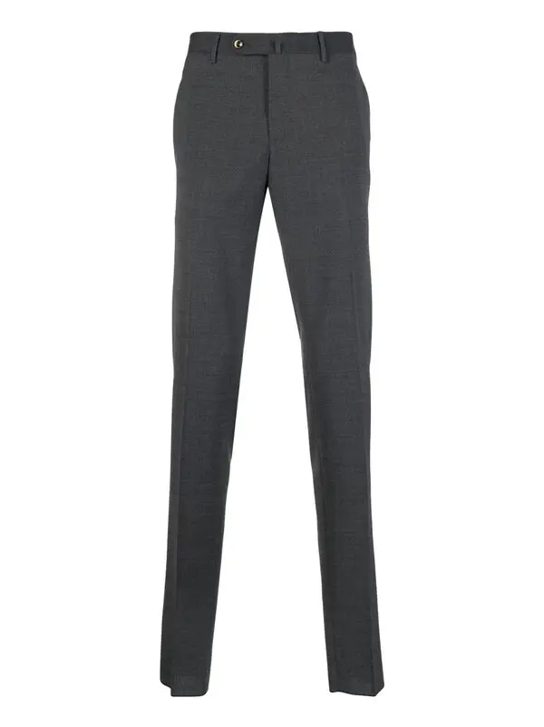 PT TORINO Mid-rise Tapered Trousers - Grey