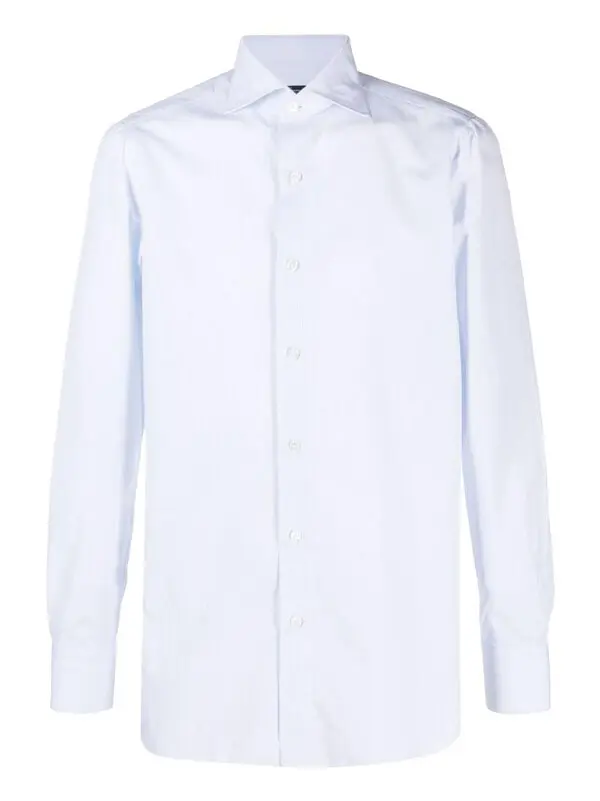 FINAMORE 1925 Spread-collar Cotton Shirt - White