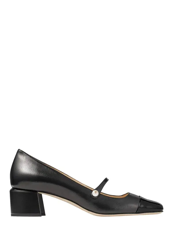JIMMY CHOO Elisa Nappa And Patent Leather Pumps - Black