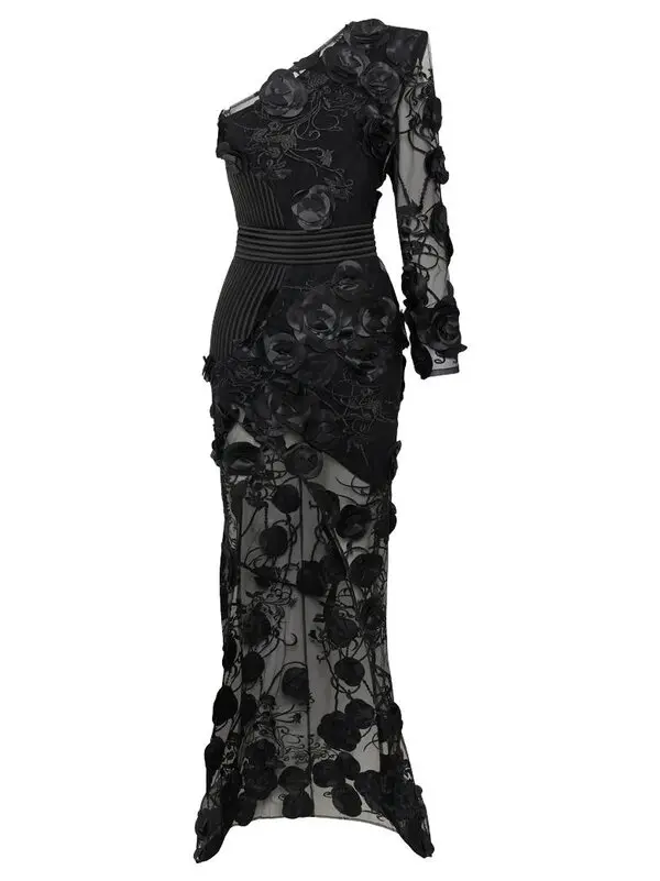ZHIVAGO I Found Love One-shoulder Gown - Black