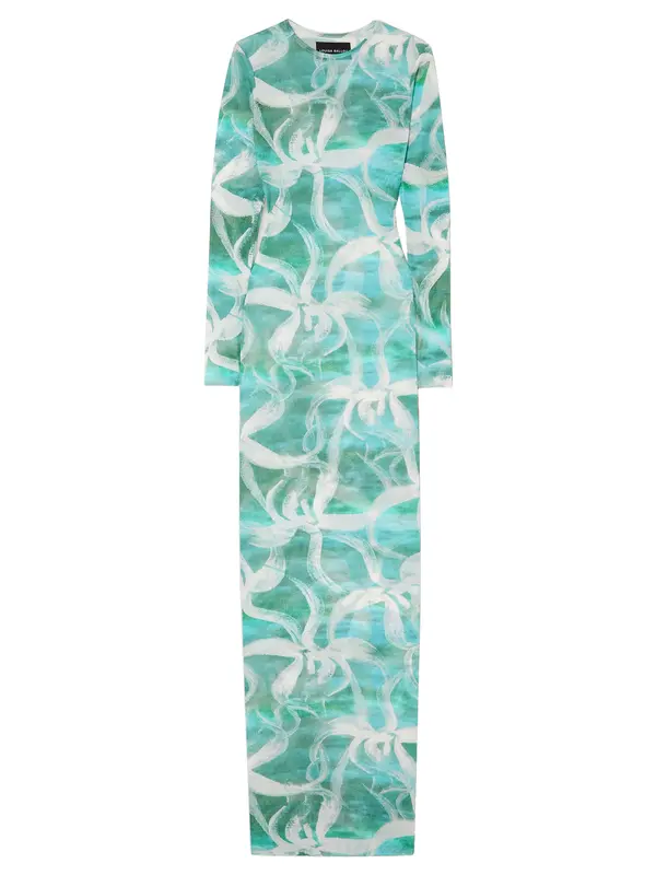 LOUISA BALLOU High Tide Floral-print Maxi Dress - Blue