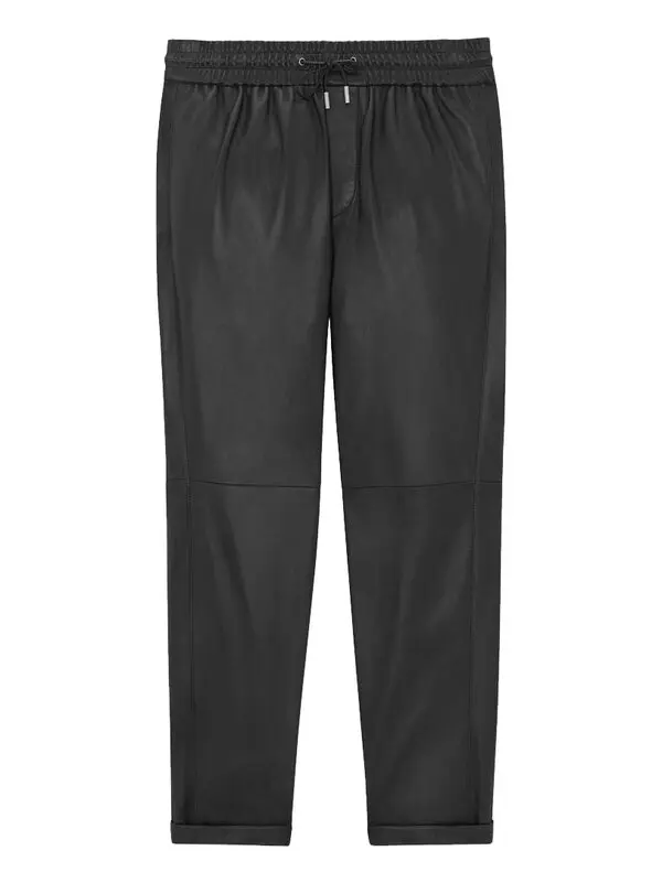 Saint Laurent Lambskin Sweatpants - Black
