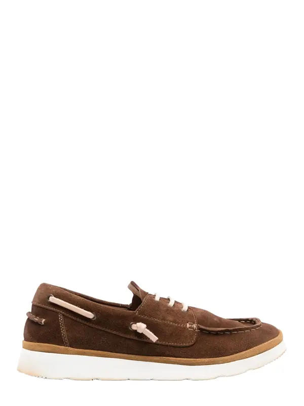 Moma Lace-up Boat Shoes - Brown