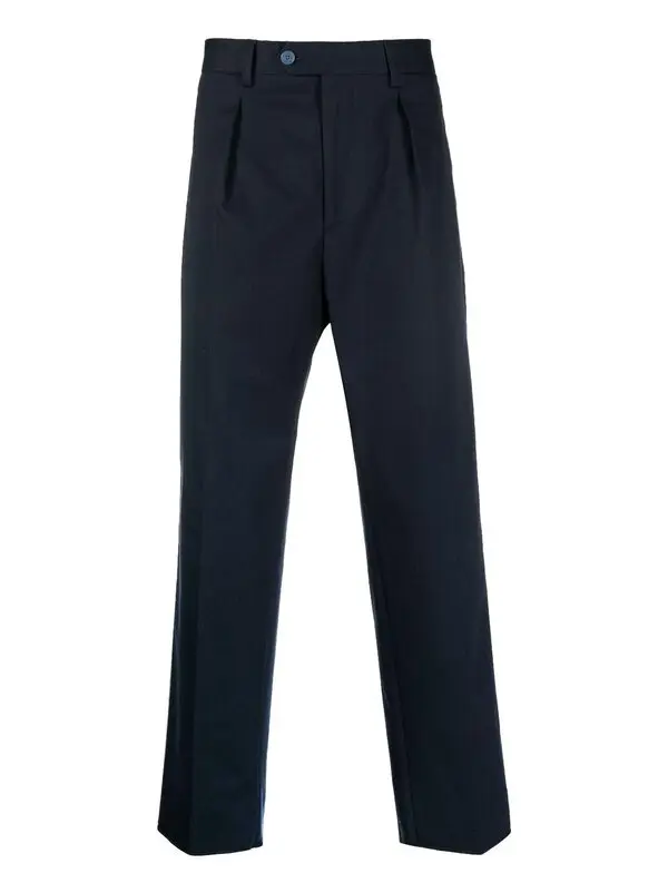 Etro Side-band Gabardine Trousers - Blue