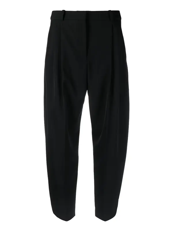 Stella McCartney Tapered Cropped Trousers - Black