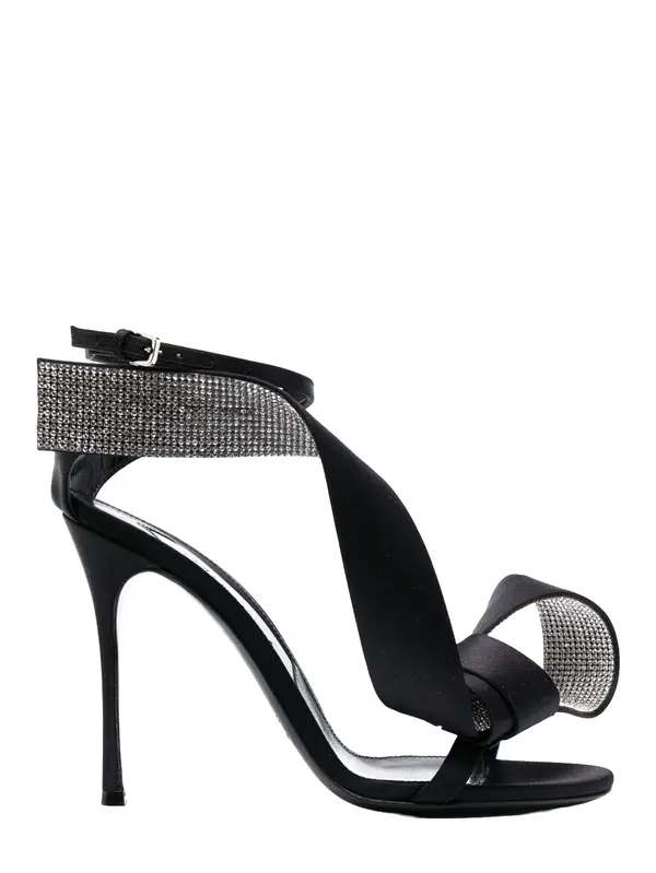 SERGIO ROSSI Marquise 105mm Leather Sandals - Black