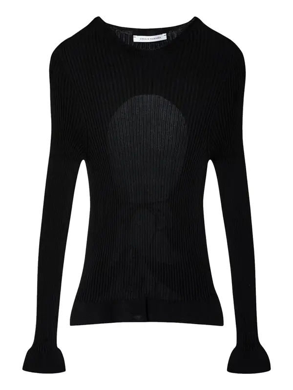 Cecilie Bahnsen Jayla Knitted Top - Black