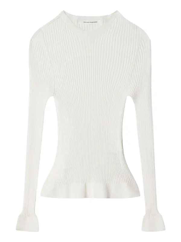 Cecilie Bahnsen Jayla Knitted Top - White