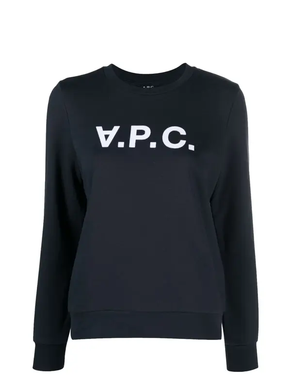 A.p.c. Vpc Logo-print Sweatshirt - Blue