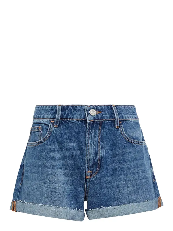 FRAME Le Grand Garcon Denim Shorts - Blue