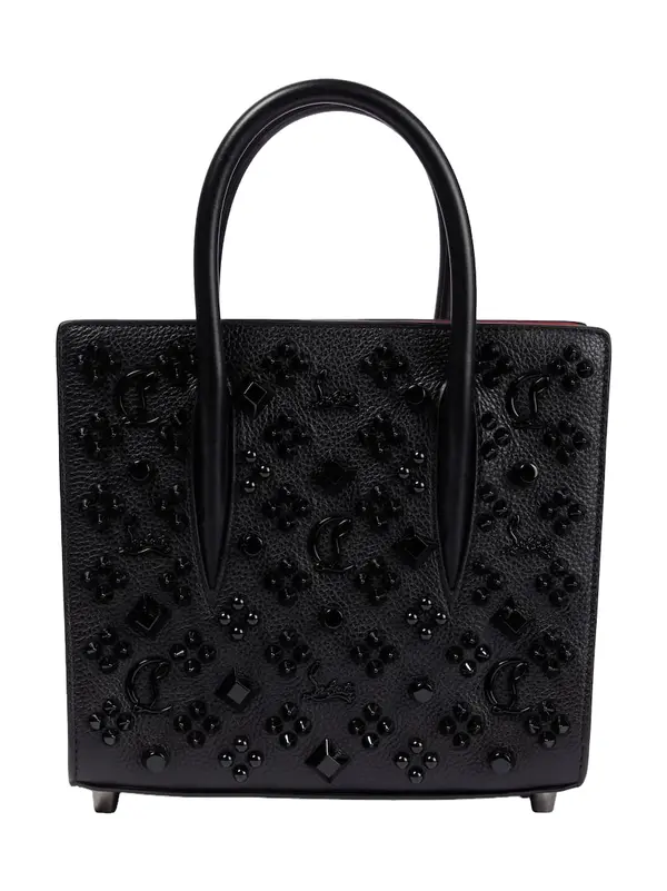 CHRISTIAN LOUBOUTIN Paloma Mini Leather Tote - Black