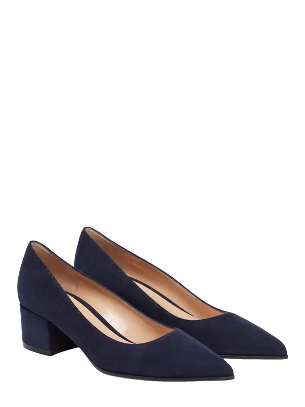 GIANVITO ROSSI Piper Suede Pumps - Blue