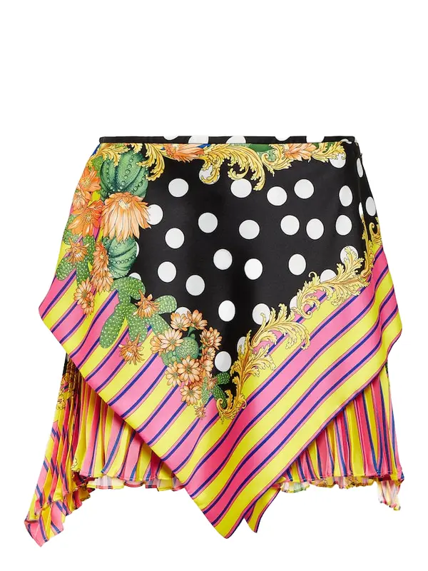 Versace Printed Wrap Miniskirt - Multicoloured