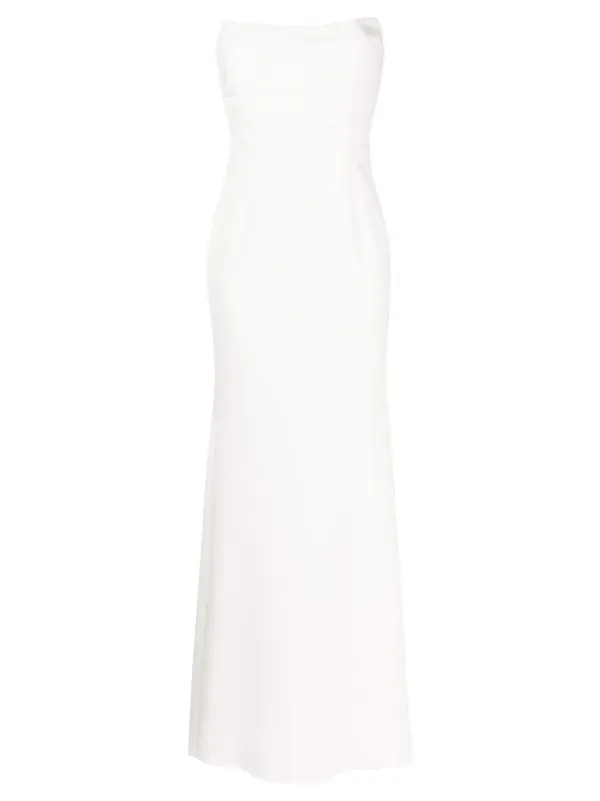Rachel Gilbert Arlo Flared Gown - White