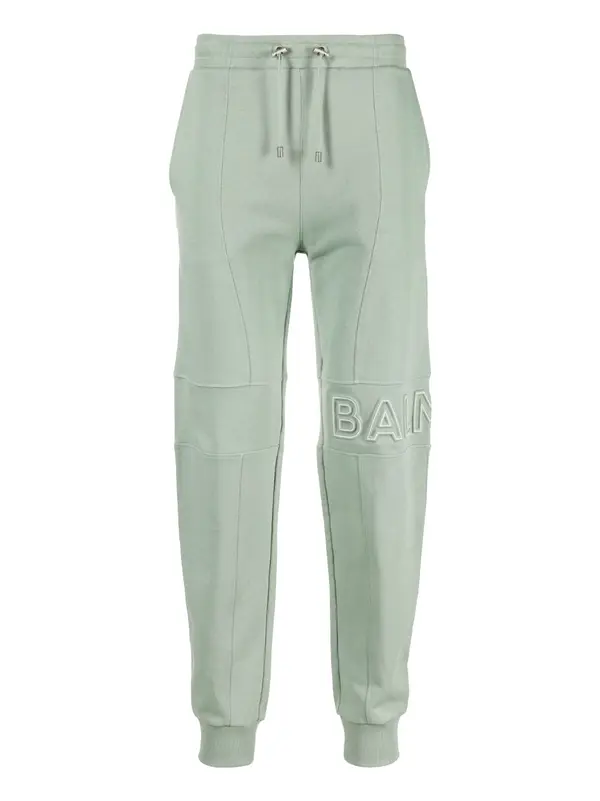 Balmain Logo-embossed Track Pants - Green
