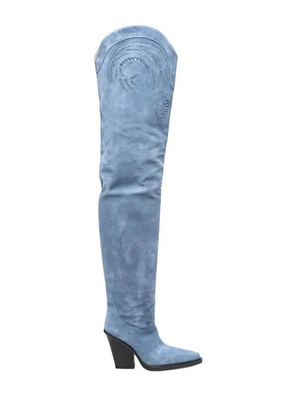 Paris Texas 80mm Holly Dakota Over-the-knee Boots - Blue