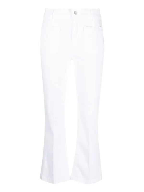 Liu Jo Flared Cropped Trousers - White