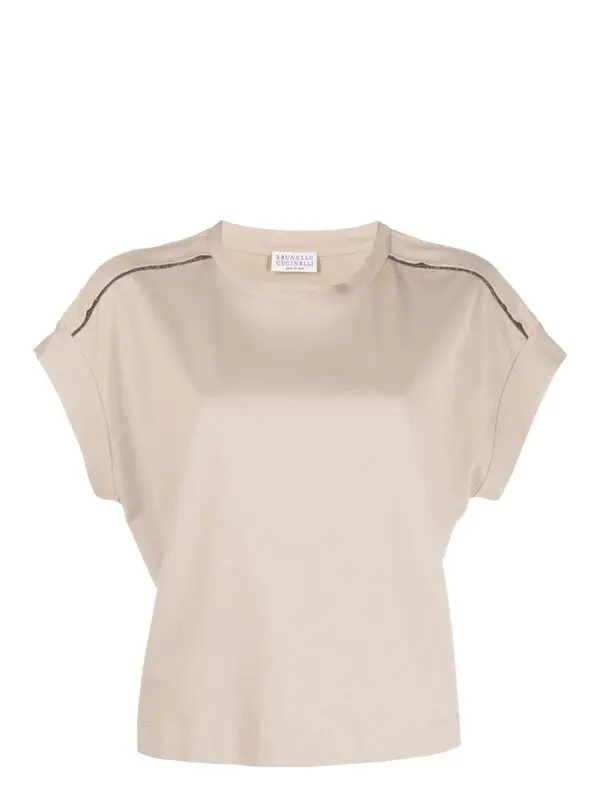 Brunello Cucinelli Monili Chain-detail T-shirt - Neutrals
