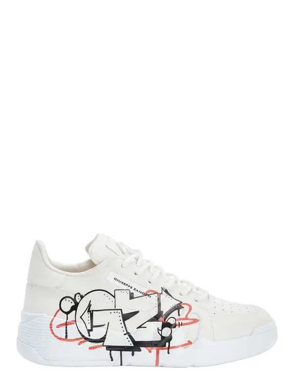 GIUSEPPE ZANOTTI Talon Graffiti-print Sneakers - White
