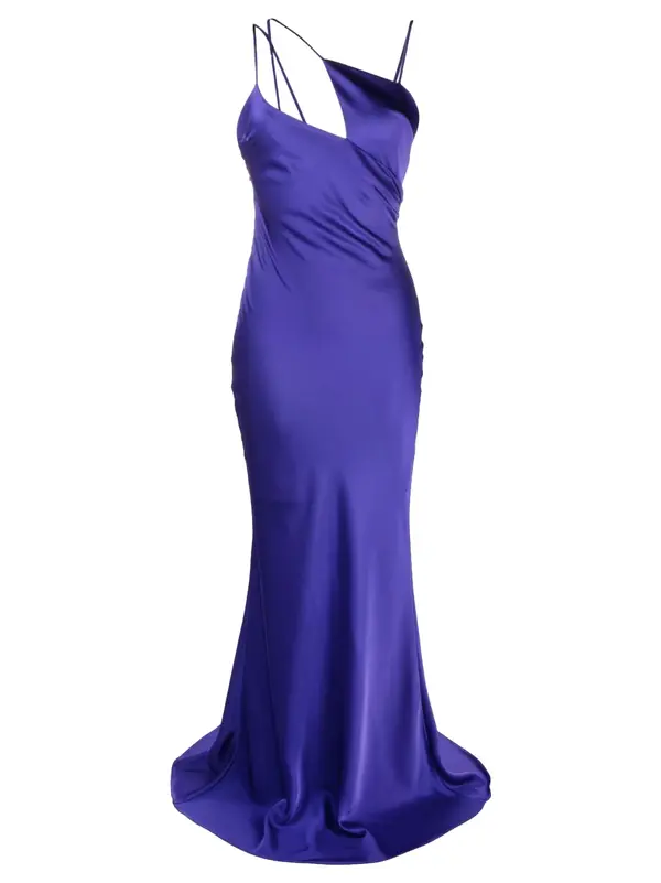 Attico Melva Asymmetric Gown - Purple