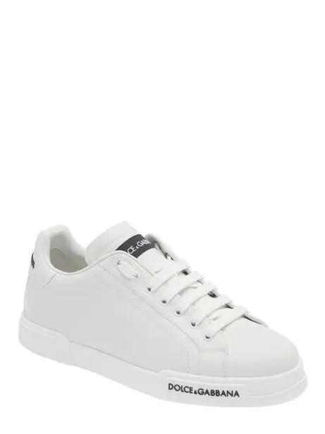 Dolce & Gabbana Portofino Logo Sneakers - White