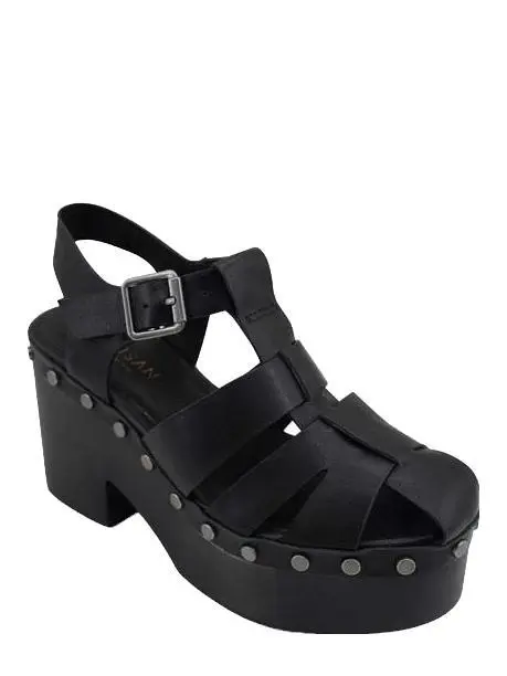 ARTISAN CRAFTED BY ZIGI Lorenza Platform Fisherman Sandal - Black Leather