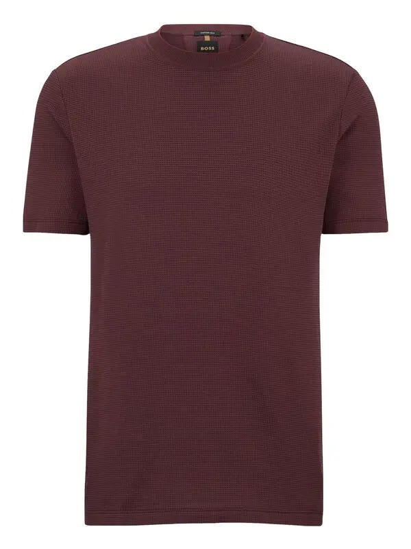 BOSS Cotton-silk Textured T-shirt - Multi
